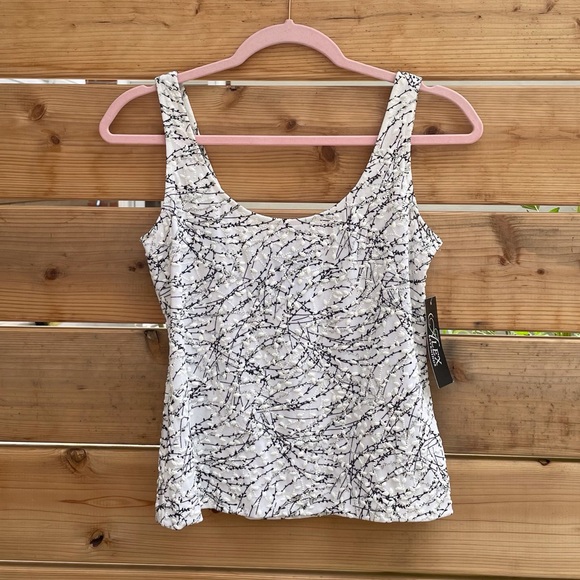 Vintage | Tops | 9s Textured Metallic Splatter Tank Top | Poshmark